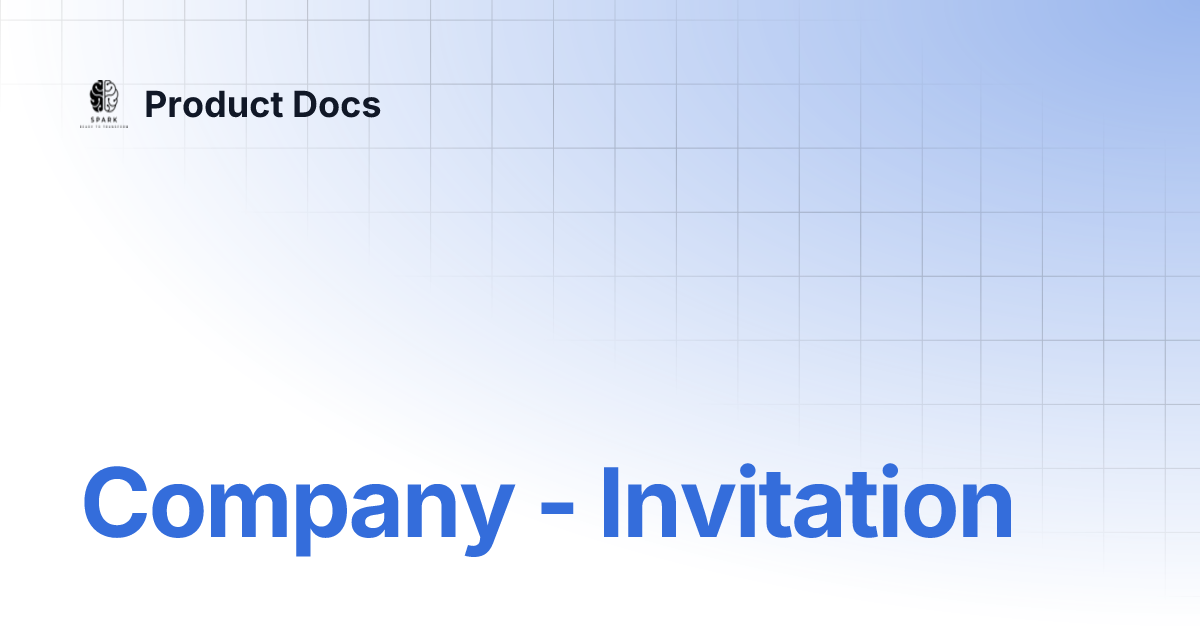 Company - Invitation | Product Docs